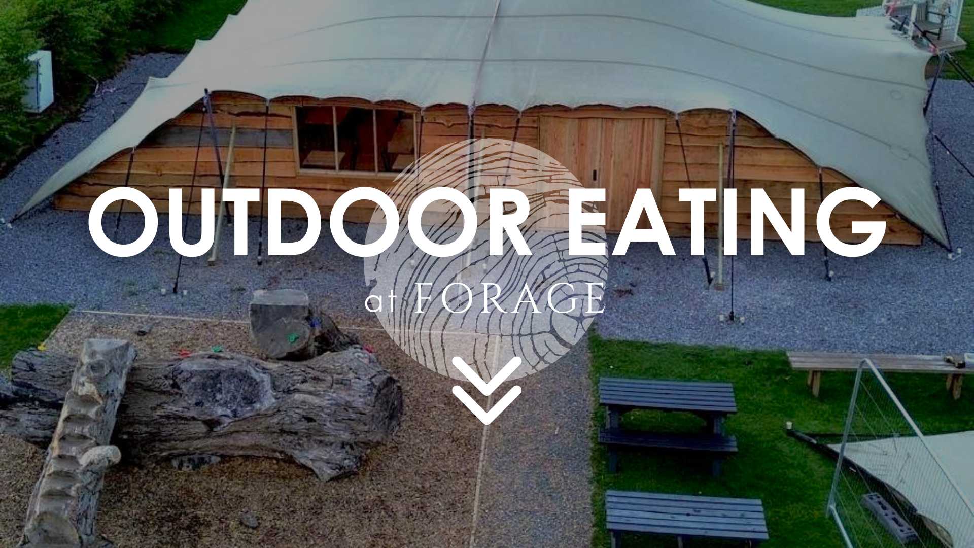 Outdoor Eating at Forage | Freshly Baked Pizza & Covered Seating